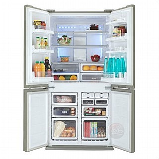 חנות למוצרי חשמל בתל אביב אתר למוצרי חשמל | מקרר 4 דלתות בצבע שחור SHARP דגם: SJ-8620 BL ...