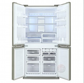 חנות למוצרי חשמל בתל אביב אתר למוצרי חשמל | מקרר 4 דלתות בצבע שחור SHARP דגם: SJ-8620 BL ...